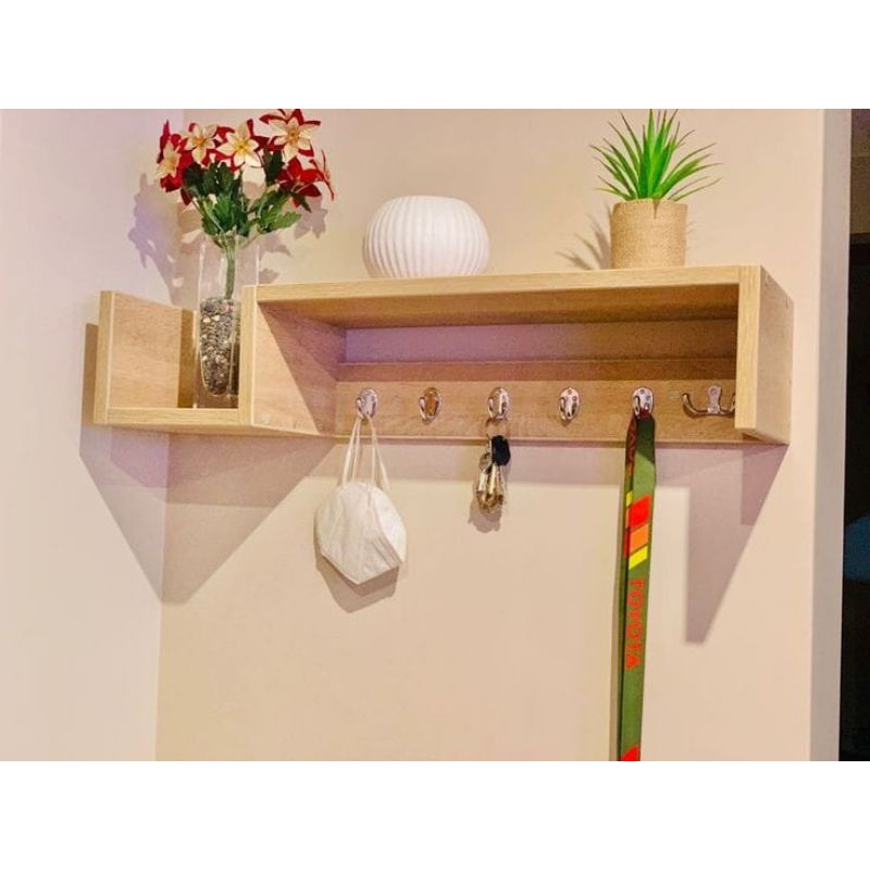 Jual Rak capstok gantungan kunci/Rak tempel dinding serbaguna key ...