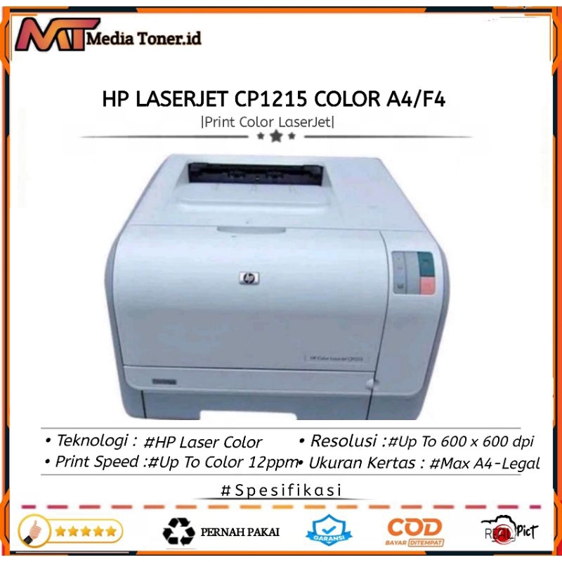 Jual Printer HP LaserHet CP1215 Color Laser A4 Bergaransi | Shopee ...