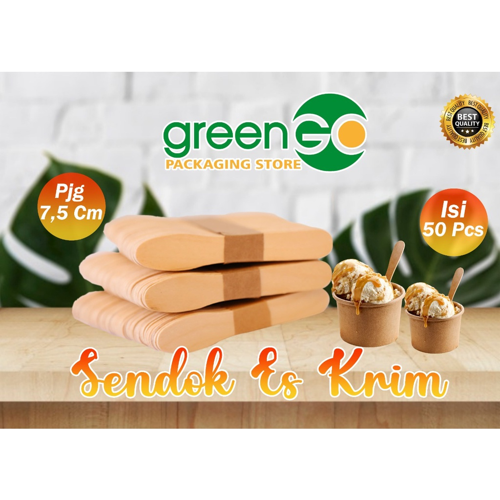 Jual SENDOK KAYU ES KRIM ICE CREAM 7.5CM ISI 50PCS POLOS | Shopee Indonesia