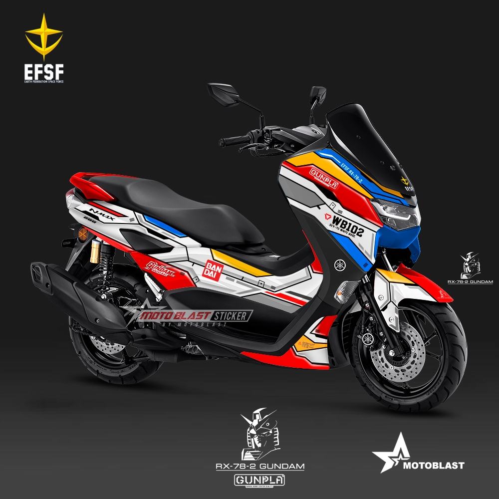 Jual Decal Stiker New NMAX Livery Gundam Full Body Motoblast | Shopee ...