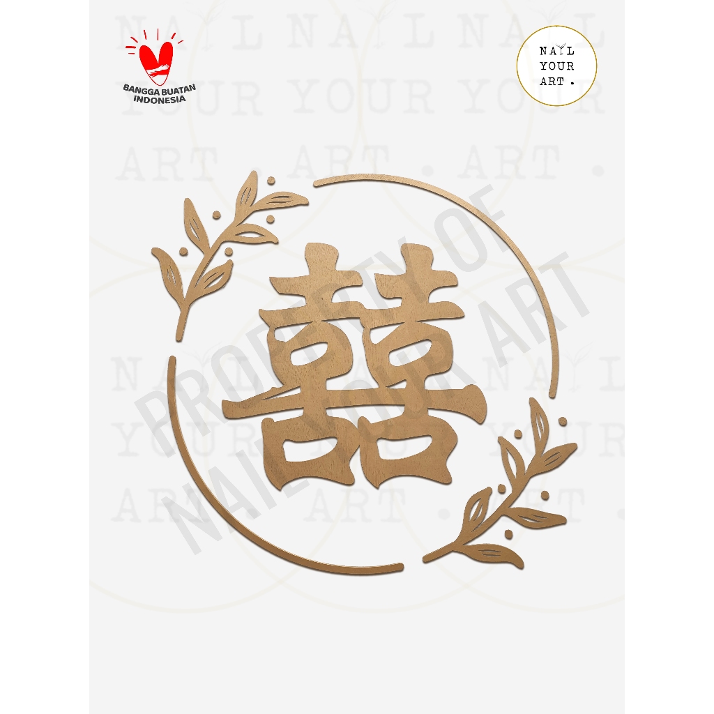 Jual BACKDROP SANGJIT 60 CM / SHUANG XI / DOUBLE HAPPINESS SG03 - Nail ...