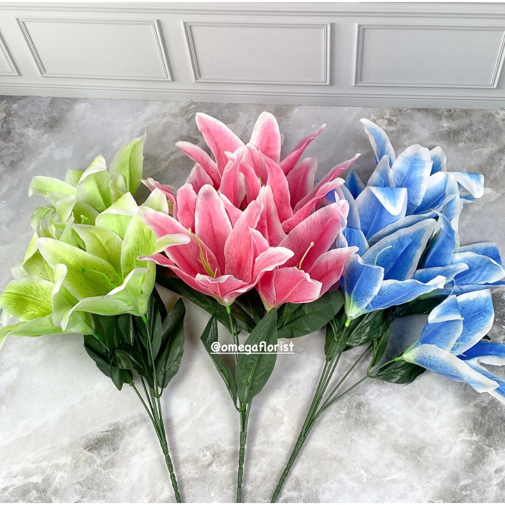 Jual Bunga Lily Bintik Jumbo X5 Artificial / Bunga Hias / Bunga Dekor ...