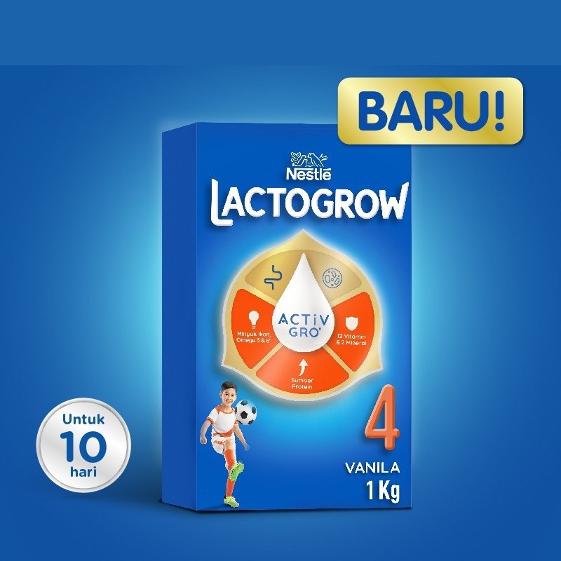 Jual Lactogrow 4 Vanila 1 Kg 1000Gr Box 350 735 Gr Vanilla | Shopee ...