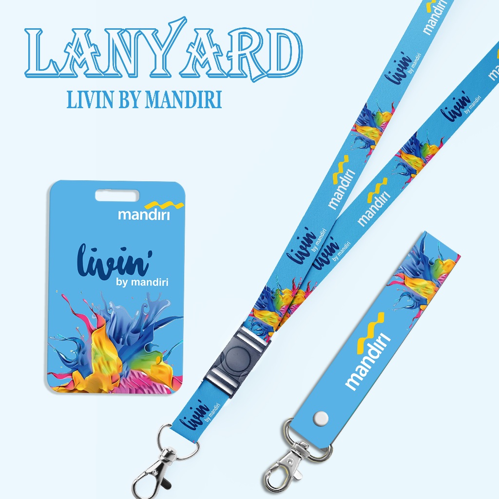 Jual STRAP LANYARD CARD HOLDER Livin By Mandiri Gantungan Kunci ...