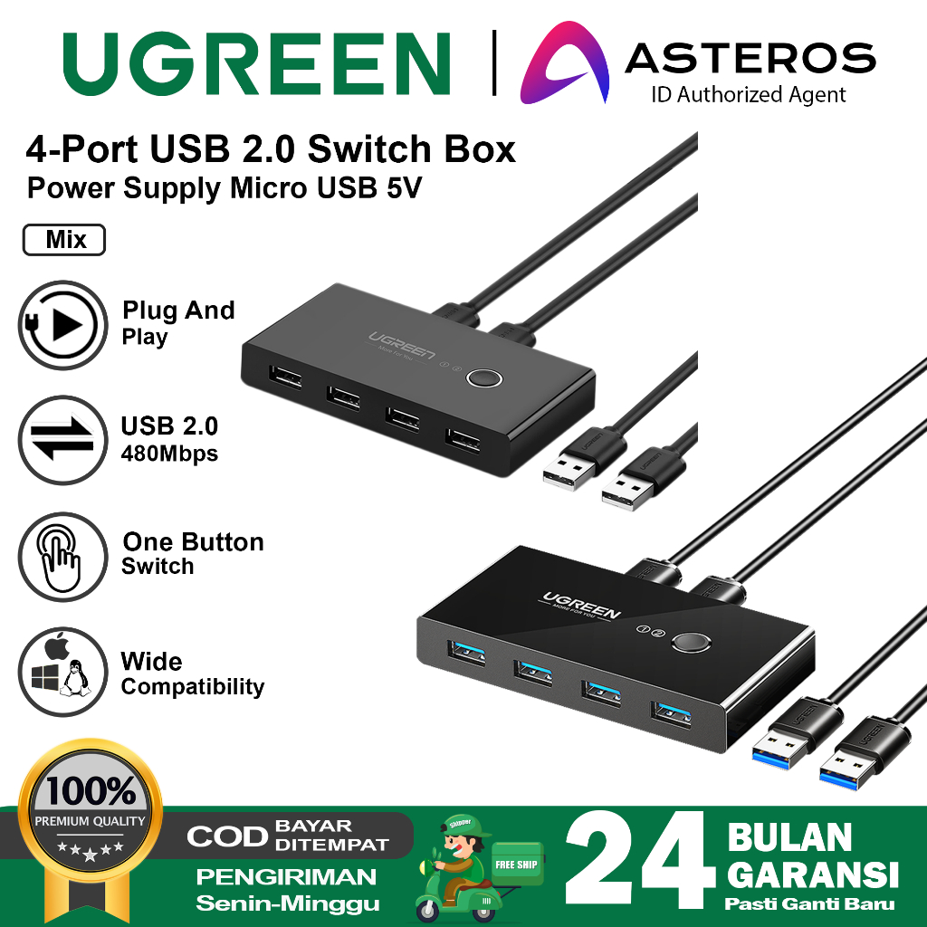Jual UGREEN Sharing Switch Box 2In 4Out USB 2.0 USB 3.0 For PC 5Gbps ... Jual UGREEN Sharing Switch Box 2In 4Out USB 2.0 USB 3.0 For PC 5Gbps ...