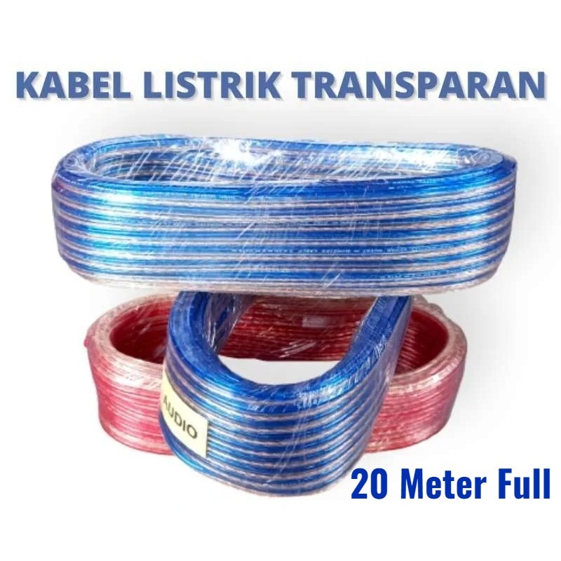 Jual Kabel Transparan / Kabel Monster / Kabel Audio 2x30 2x50 2x80 Per ...