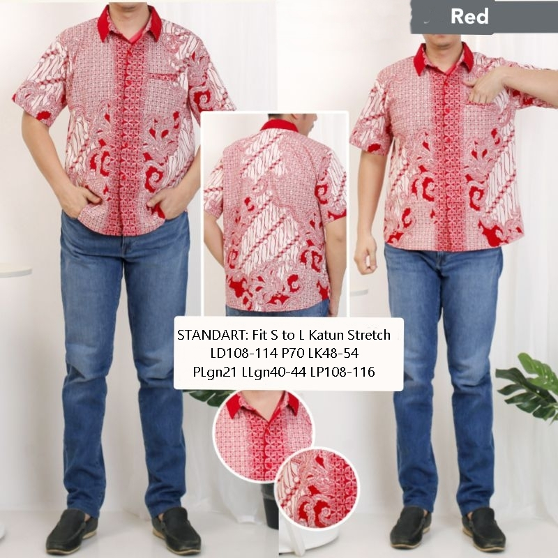 Jual Baju Red Dress Batik Wanita Merah Etnik Kultur Kombinasi Bunga Gaun Terusan Minidress batik ...