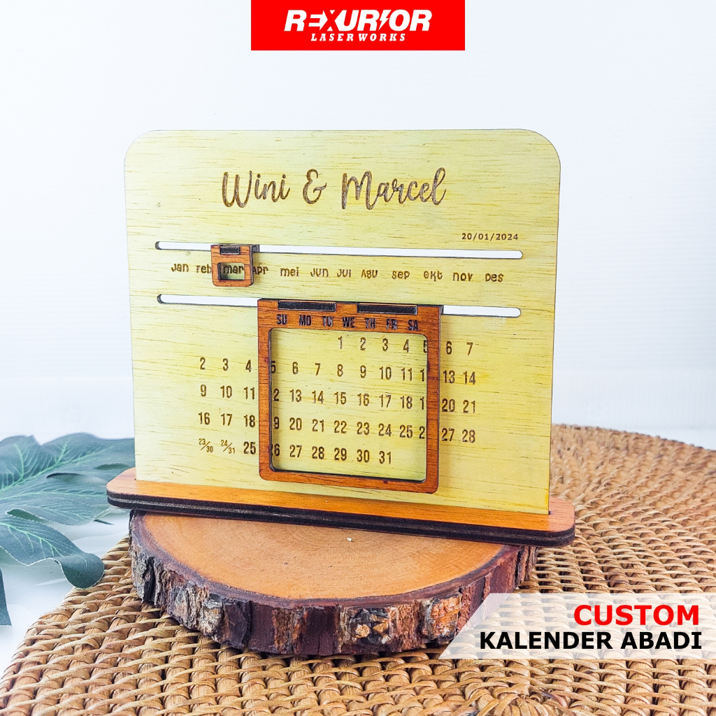 Jual Kalender Custom Nama Sepanjang Masa | Kalender Abadi | Shopee ...