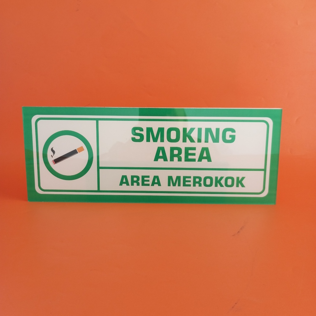 Jual Akrilik Smoking Area/ Akrilik tempel/ Akrilik Area Merokok ...