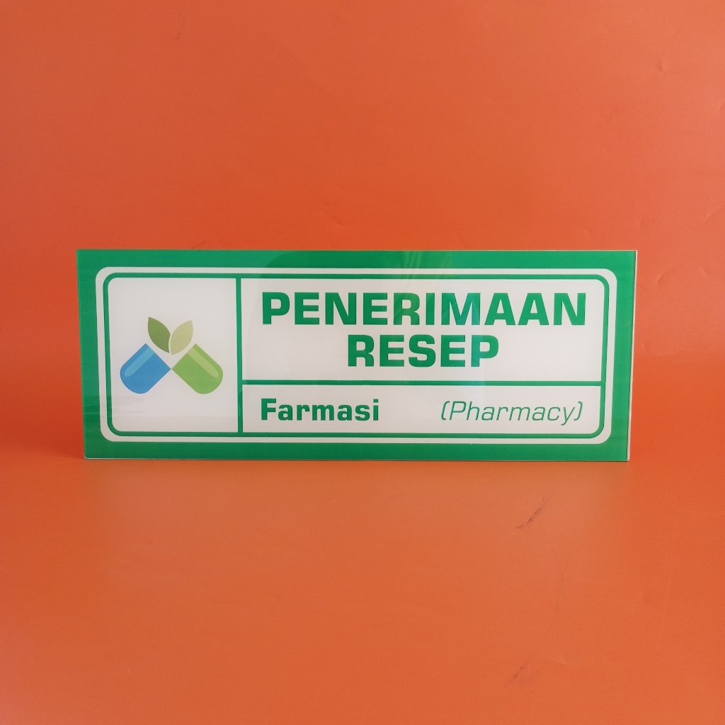 Jual Akrilik Penerimaan Resep/ Akrilik Nama Ruang/ Akrilik Tempel ...