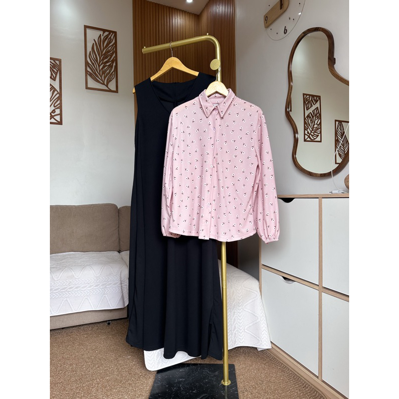 Jual FANISA DRESS SATU SET KEMEJA & OVERALL Hijabnyakitabydara | Shopee ...