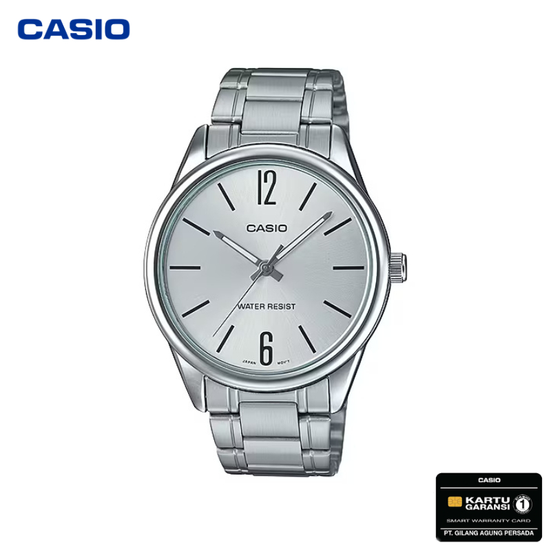 Jual JAM TANGAN PRIA CASIO MTP-V005D-7B ORIGINAL - MTPV005D SILVER ...