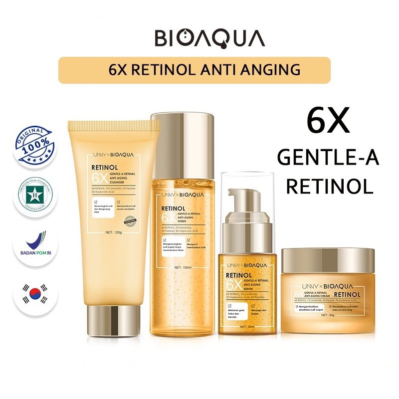 Jual BIOAQUA Cosmetics 6X Gentle-A Retinol Anti Aging Series | Shopee ...