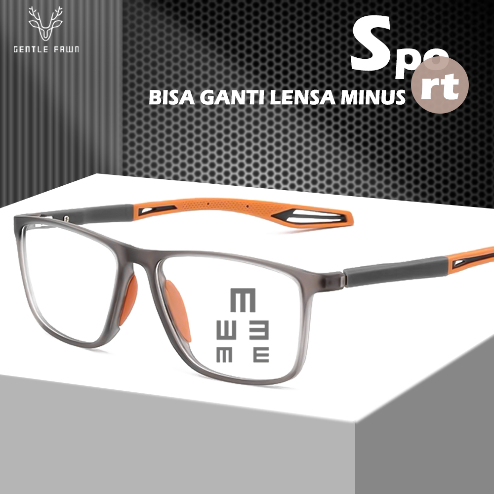 Jual Gentle Fawn Frame Kacamata Bentuk Kotak TR90 Bantalan hidung ...