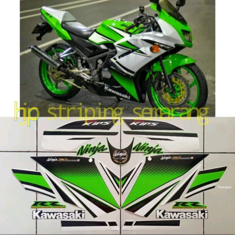 Jual Striping Ninja RR 150 edisi 30th Anniversary Hijau | Shopee Indonesia