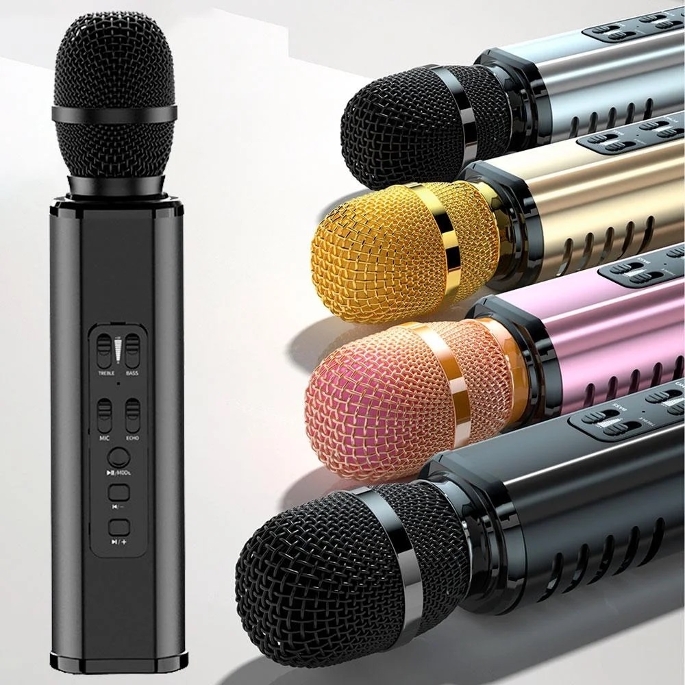Jual Mic Bluetooth Karaoke Bluetooth Microphone Wireless K6 Wireless ...