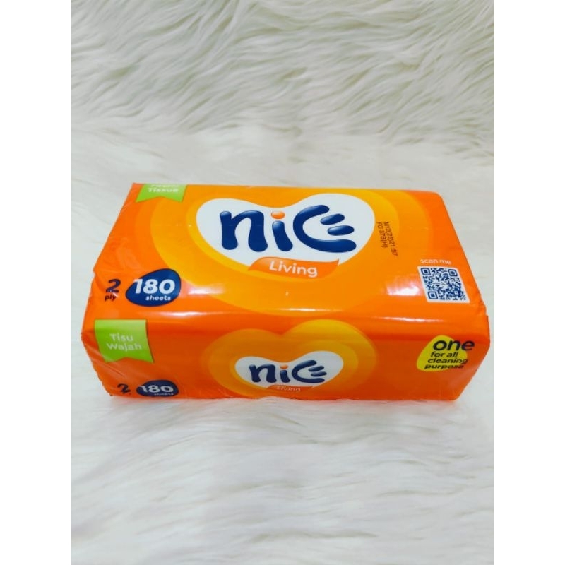 Jual Tisu Pembersih Wajah NICE Facial Tissue 180s Sheet 2 ply - 180 ...