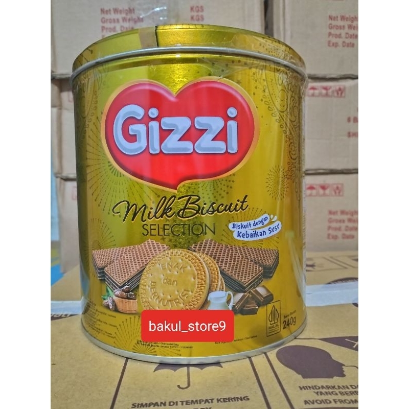 Jual GISI / GIZZI MILK BISCUIT SELECTION 240 GRAM KALENG TERMURAH ...