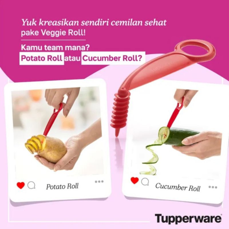 Jual Tupperware Alat Vegie Roll Potato Rool spiral kentang 1pcs | Shopee Indonesia