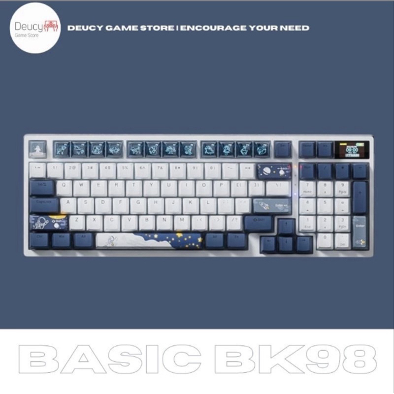 Jual BASIC BK98 Wireless Triple Connection Mechanical Keyboard With LED ...