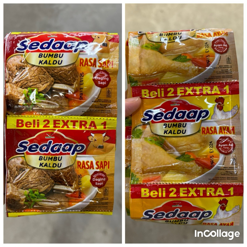 Jual Sedap Bumbu Kaldu 9gr x 18 Sachet Rasa Ayam Sapi Sedaap | Shopee ...