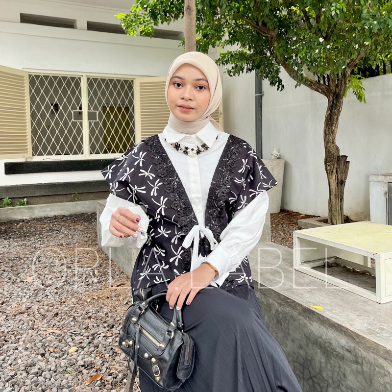 Jual (READYSTOCK) Tania vest / vest batik modern /baju kantor / vest ...