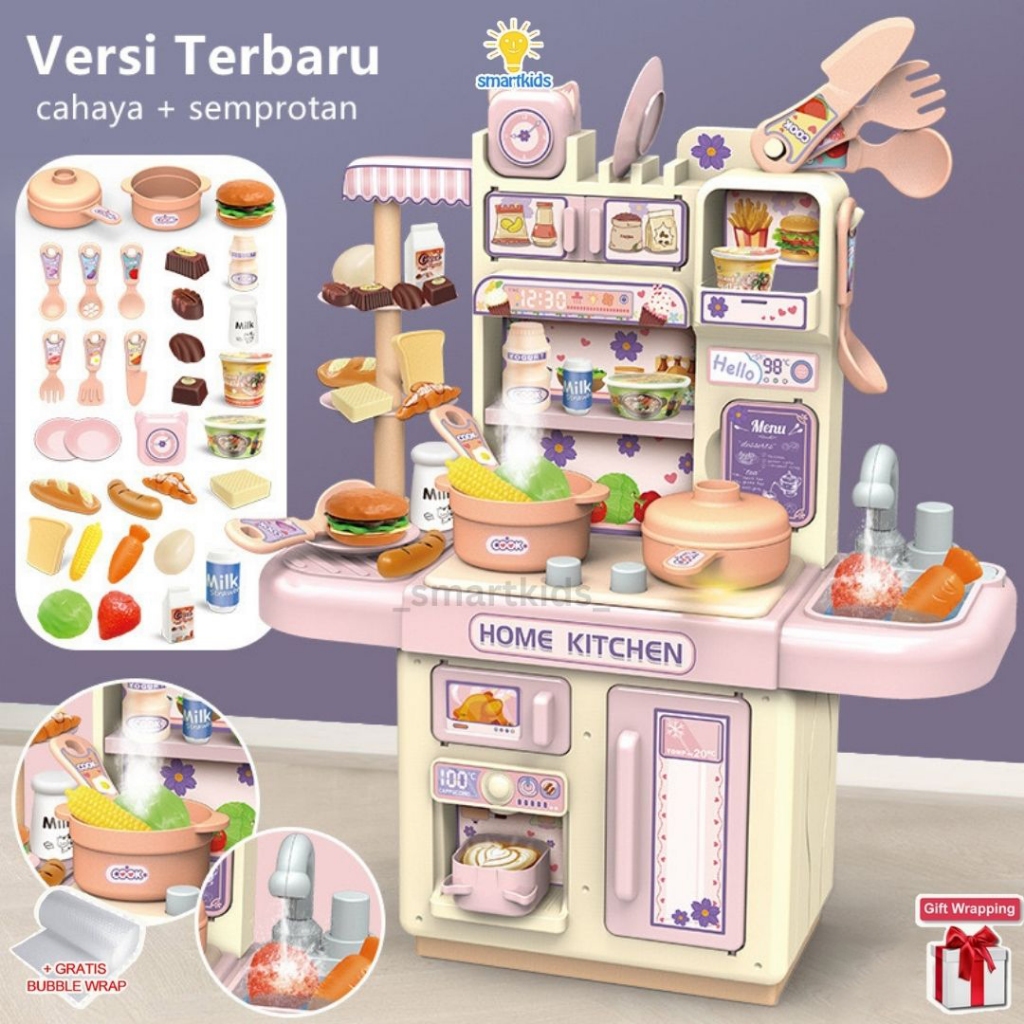 Jual Mainan DIY Dream Kitchen Set Steam Cooking Fitur Uap Cahaya ...