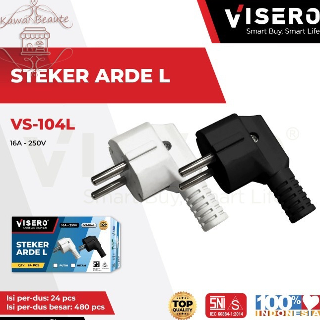 Jual Steker Arde L Visero (VS-104L) Hitam Putih - Hitam | Shopee Indonesia