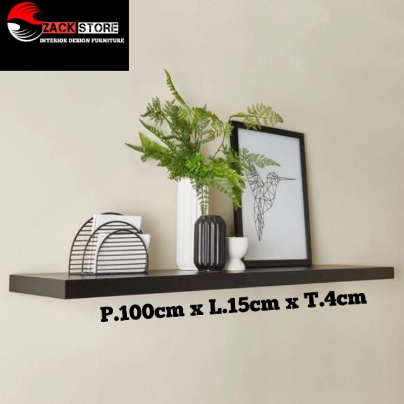 Jual Rak Dinding Ambalan Dinding Ukuran P.100cm x L.15cm x T.4cm ...