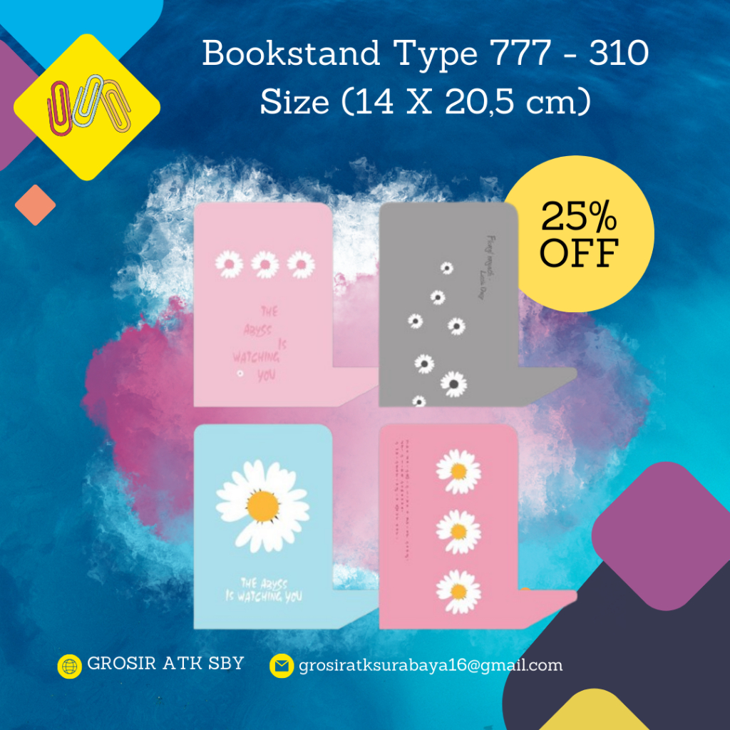 Jual Stand Buku / Penyangga Buku / Bookstand Type 777 - 310 (Harga Untuk 1 Set) | Shopee Indonesia