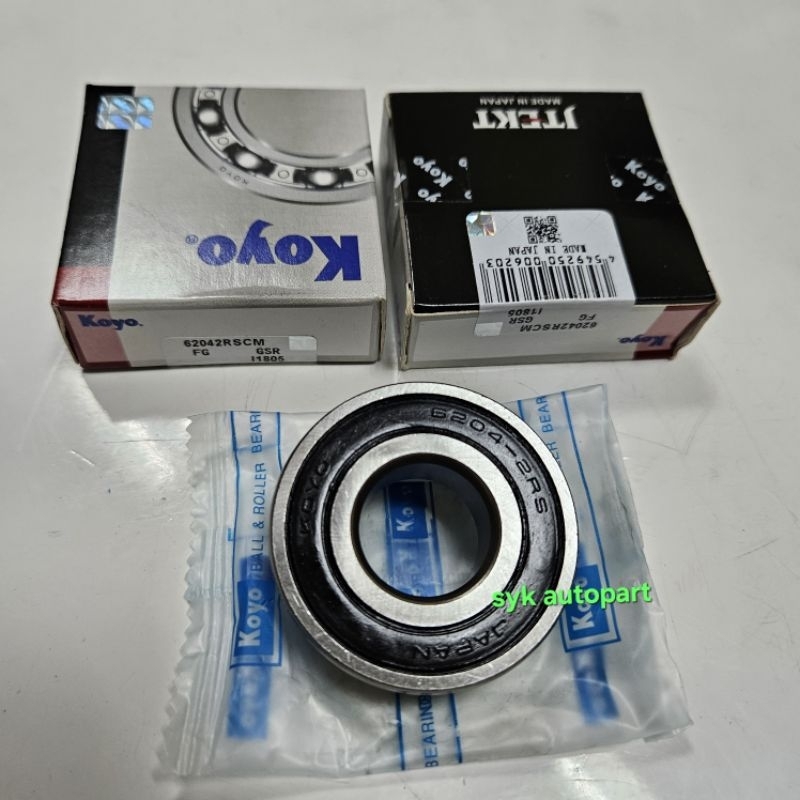 Jual BEARING 6204 2RS KOYO TUTUP KARET DIMENSI UKURAN 20x47x14MM ...
