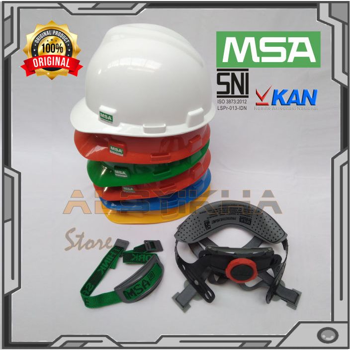 Jual Helm Safety SNI MSA Lokal Plus Fastrack + Tali Dagu Helm Proyek ...