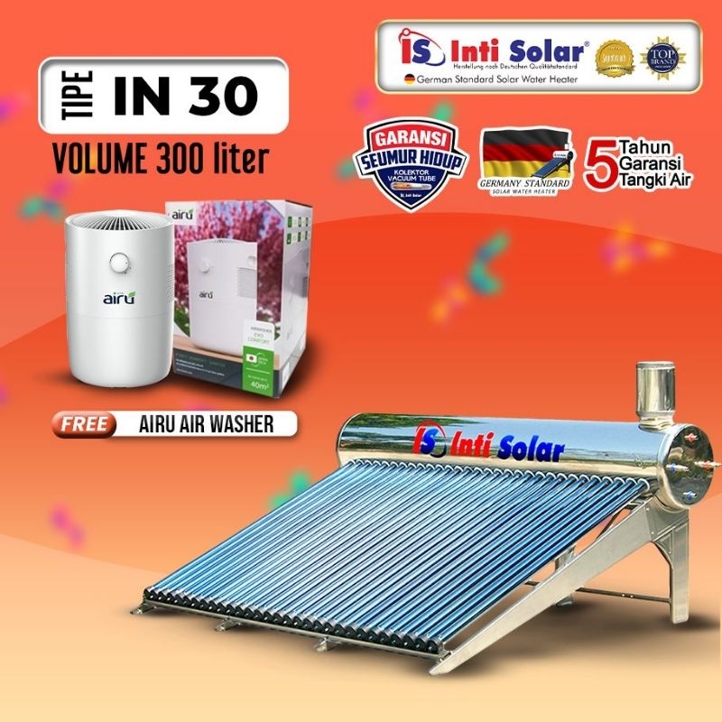 Jual Inti Solar IN30/Intisolar 30IN Pemanas Air Tenaga Matahari 300 ...
