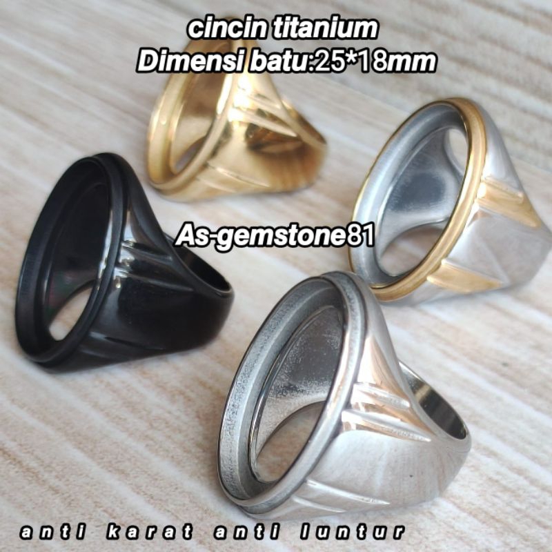 Jual Cincin emban ring[titanium]A2 25*18 | Shopee Indonesia