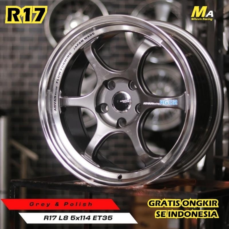Jual velg racing mobil r17 ADVAN RGD2 velg mobil ring 17 innova crv hrv ...