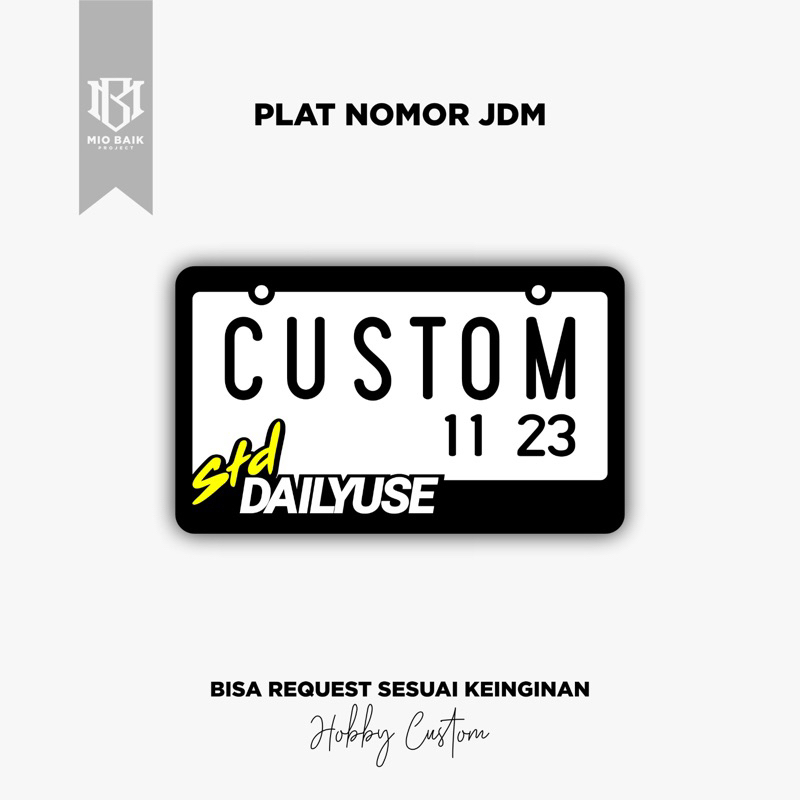 Jual Frame plat nomor JDM motor akrilik custom Mooneyes dll | Shopee ...