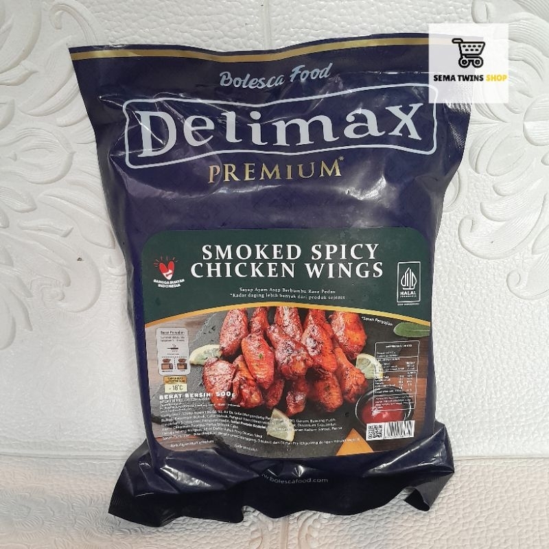 Jual DELIMAX SMOKED SPICY CHICKEN WINGS 500gr - PREMIUM | Shopee Indonesia