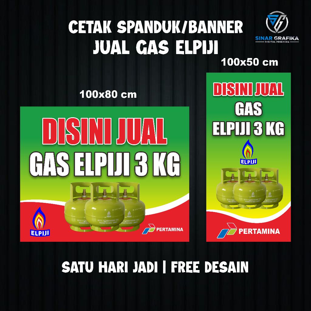 Jual Cetak Spanduk / Banner Jual Gas Elpiji, Desain Custom Sehari Jadi ...