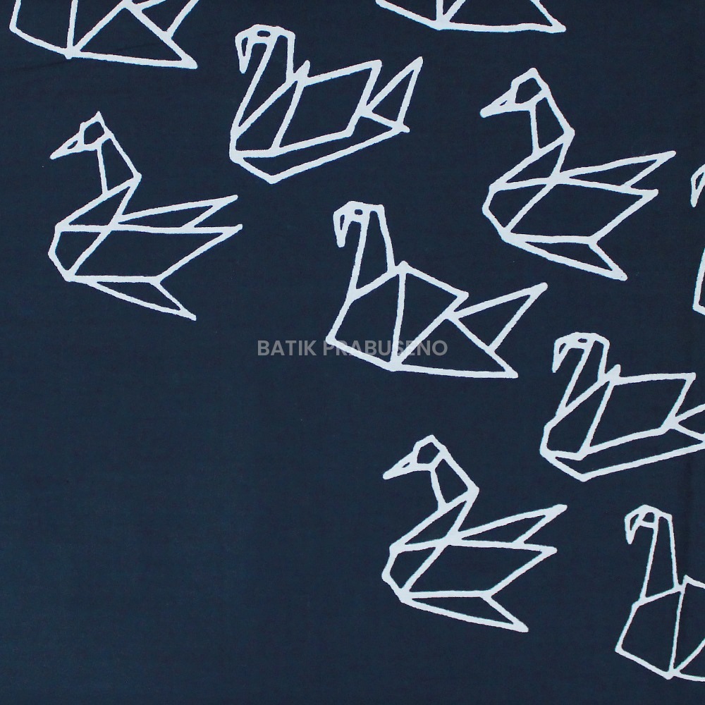 Jual Batik Prabuseno Motif Origami Angsa Biru Kain Batik Print Seri ...