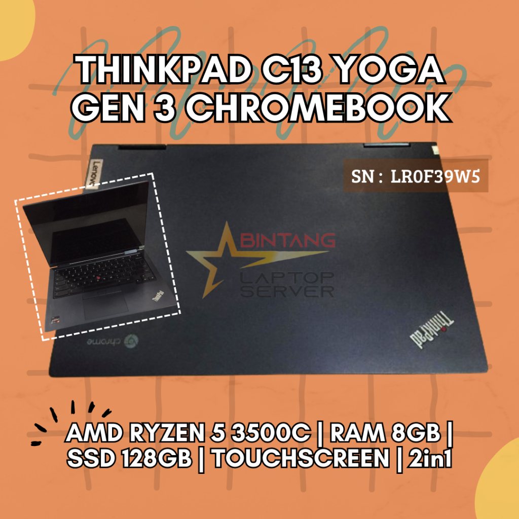 Jual LAPTOP LENOVO THINKPAD C13 YOGA GEN 3 CHROMEBOOK 2IN1 8GB/128GB ...