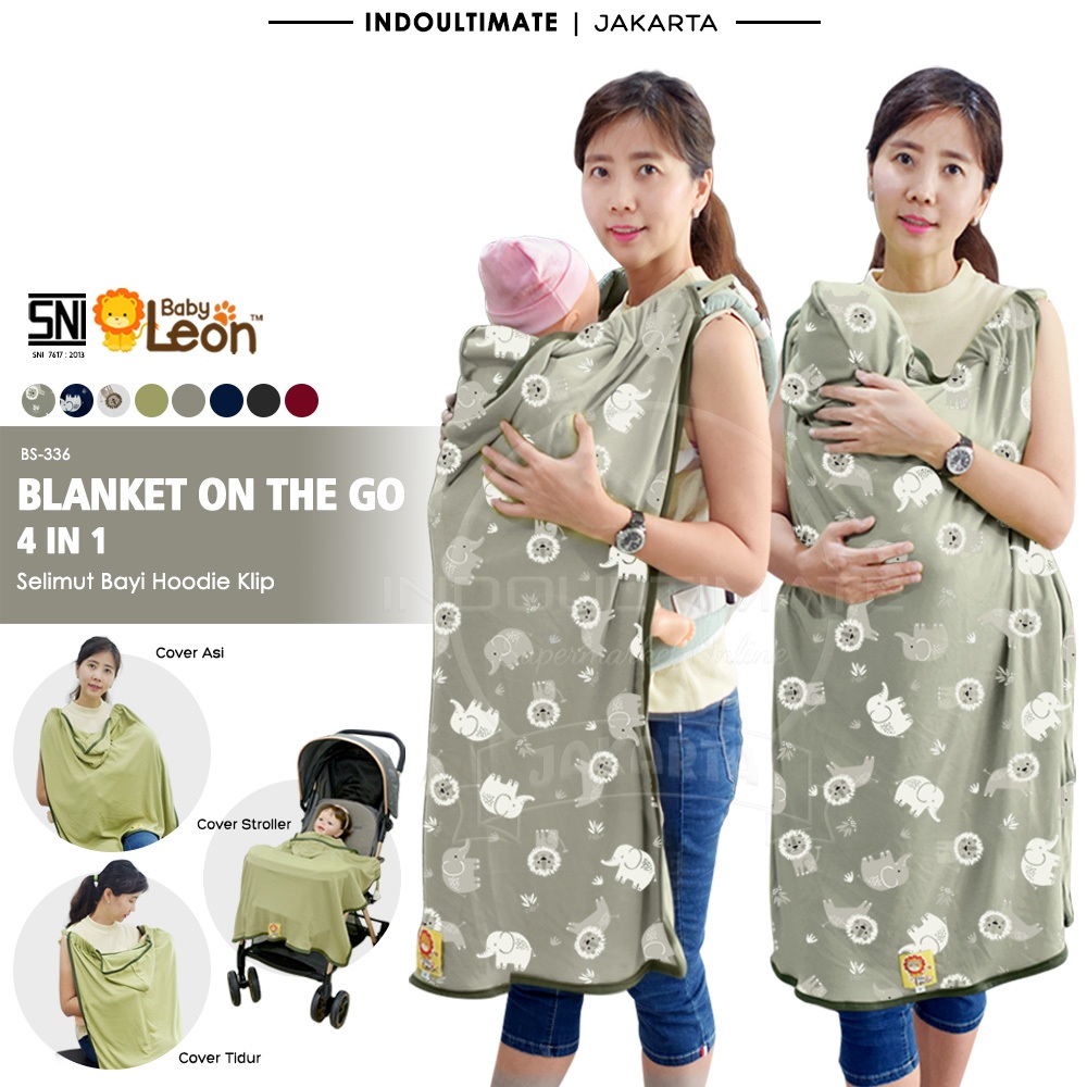 Jual Baby Leon - 4in1 Selimut Hoodie Klip Baby BS-336 Baby Blanket ...