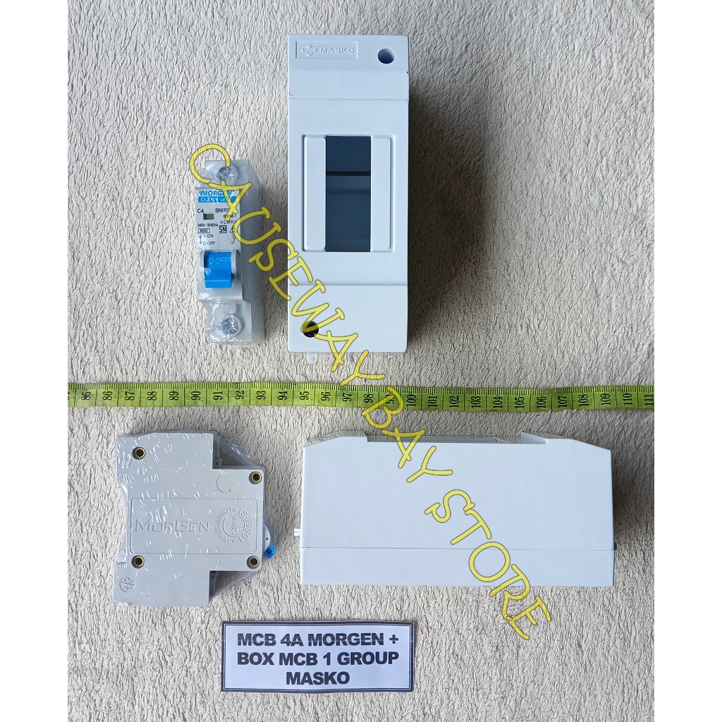 Jual MCB 4A MORGEN + Box Mcb 1 GROUP MASKO | Shopee Indonesia
