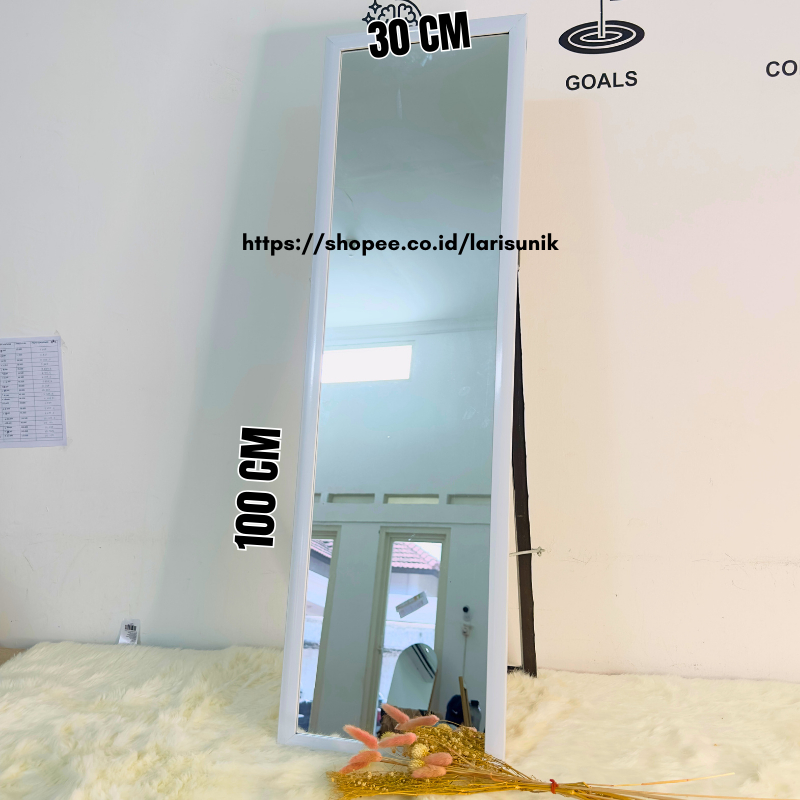 Jual Standing Mirror Kaca Cermin Aesthetic Full Body Berdiri 30 X 100 ...
