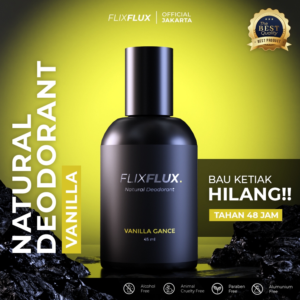 Jual FLIXFLUX NATURAL DEODORANT PREMIUM - AROMA VANILLA [ Natural dan Solusi Bau Ketiak ...
