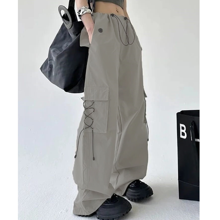 Jual celana kargo parasut lurus kaki lebar streetwear longgar kasual ...