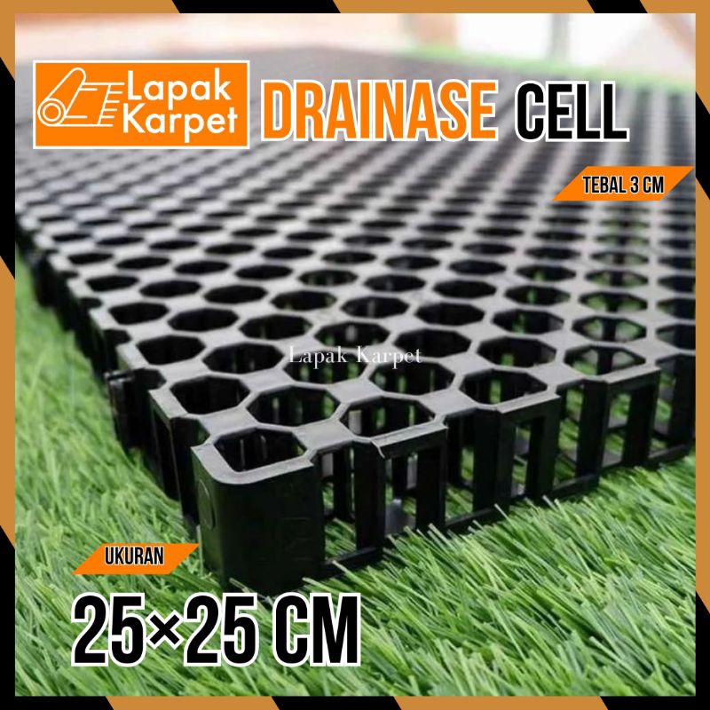 Jual Drainase cell Tebal 3 cm / ukuran 25x25 cm / Alas Rumput Sintetis ...