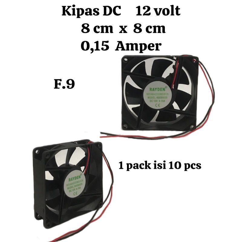 Jual Fan DC 8x8cm 12 volt & 24 Volt | Shopee Indonesia