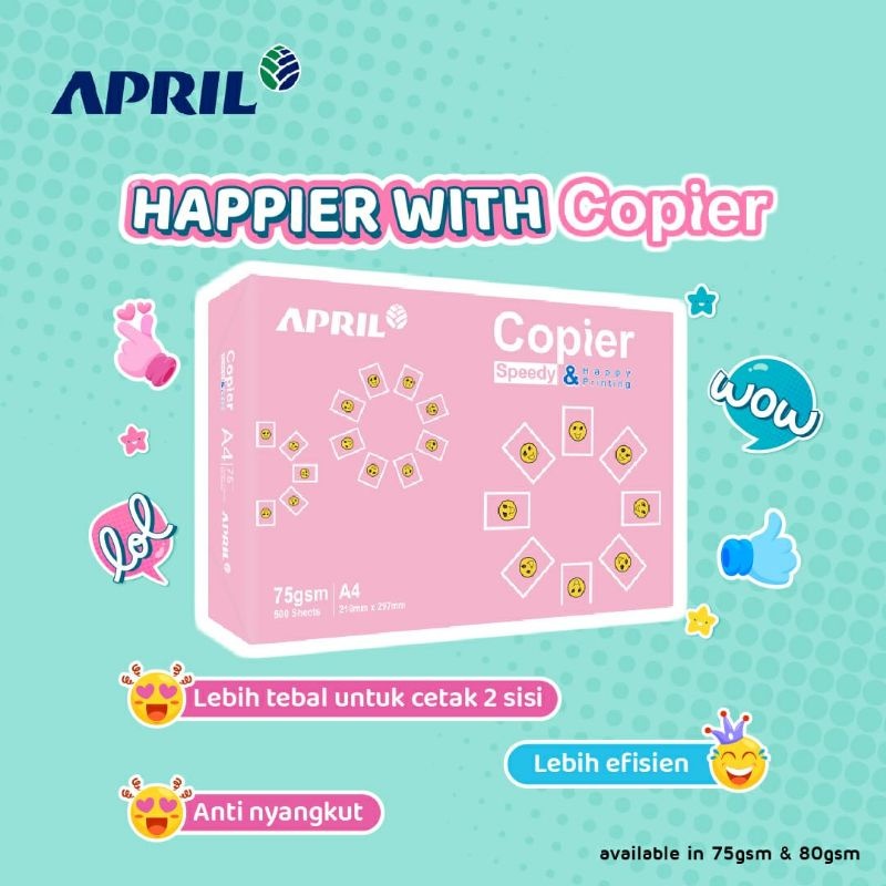 Jual KERTAS F4 75 GRAM APRIL Copier Paper | Shopee Indonesia