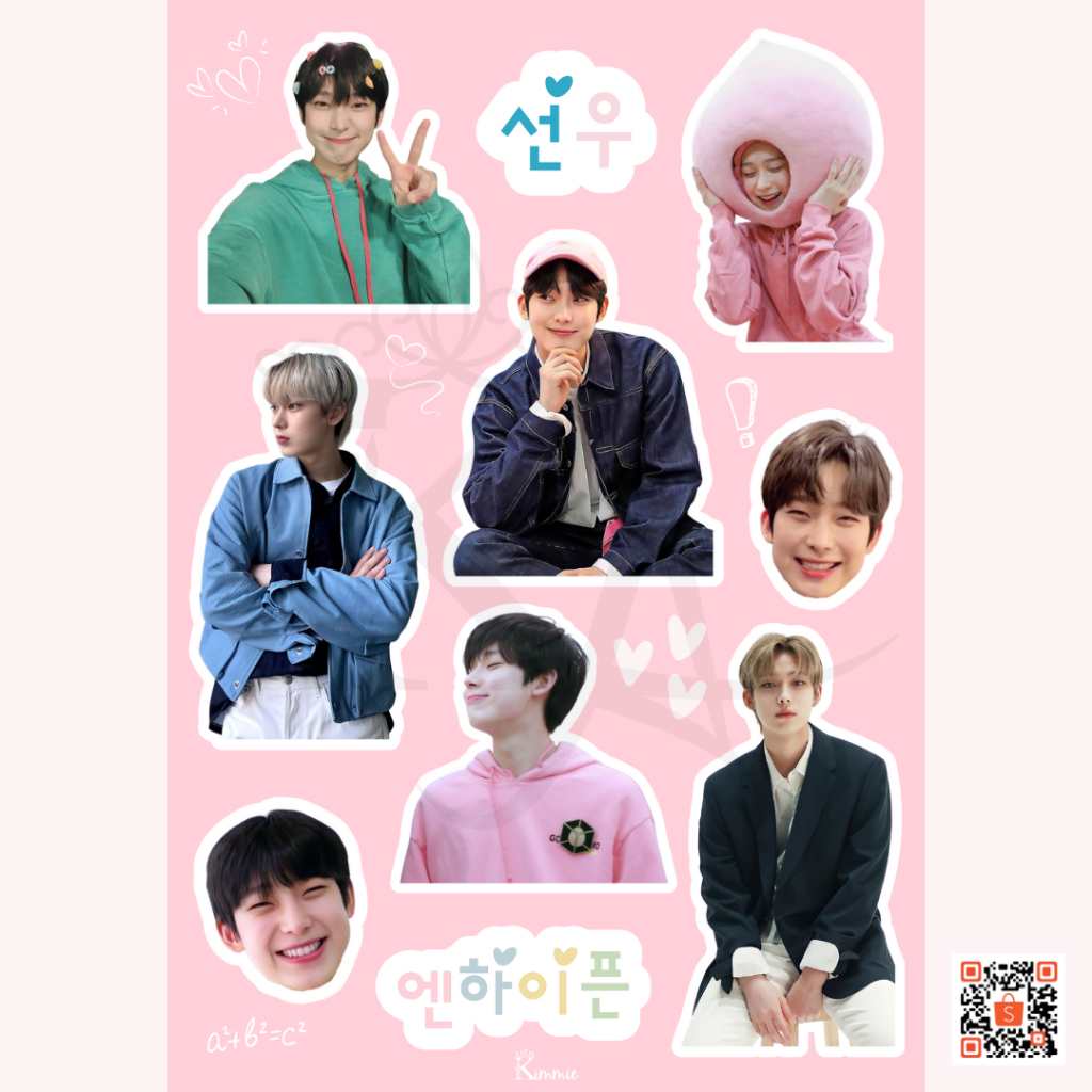 Jual Sticker ENHYPEN K-Pop Idol Stiker Enhypen Boy Friend Material Engene Cutting | Shopee Indonesia