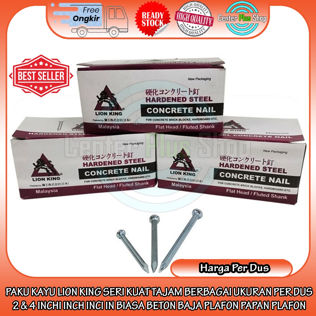 Jual Paku Kayu Lion King Seri Kuat Berbagai Ukuran Per Dus 2 & 4 Inchi ...